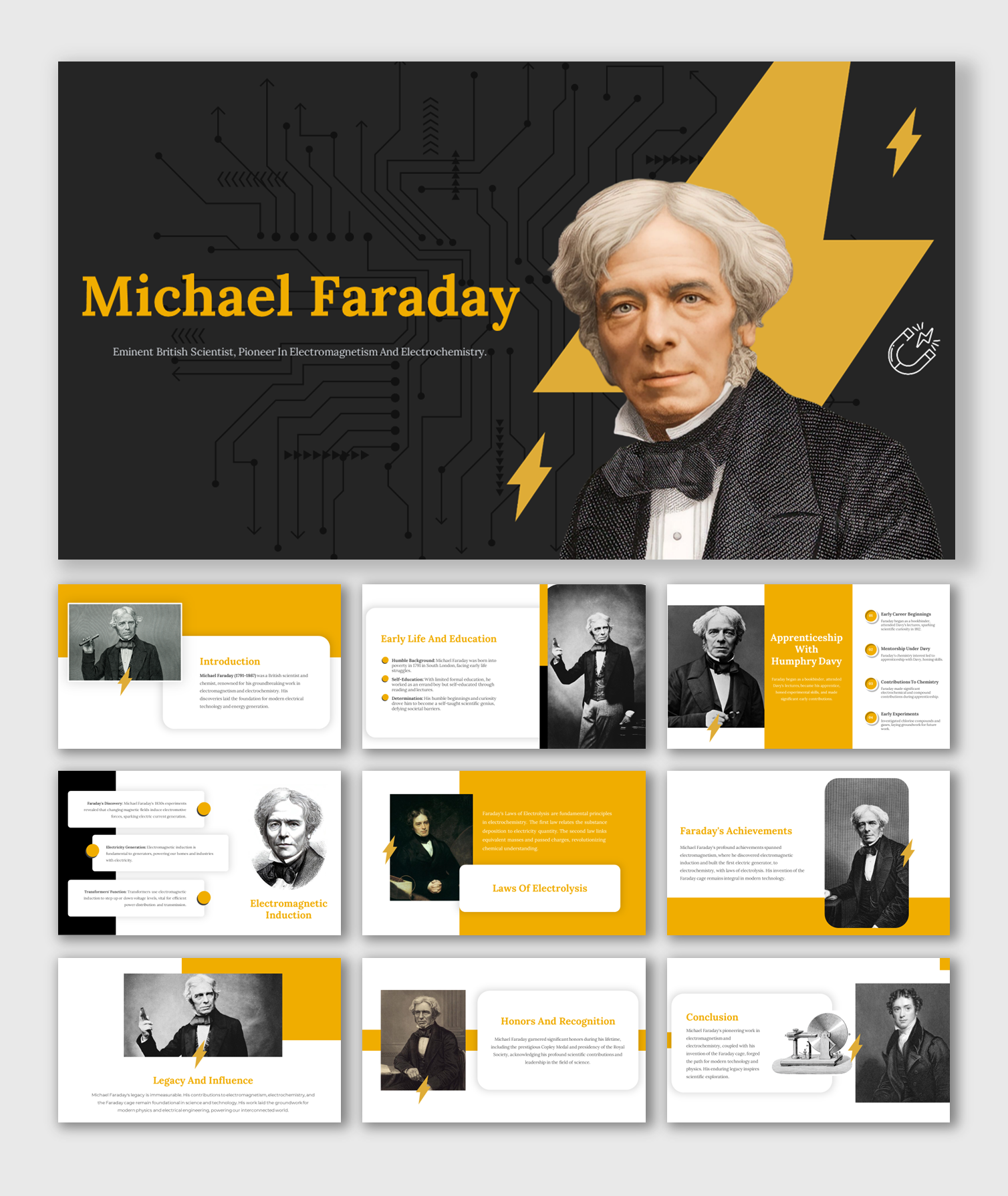 Michael Faraday Presentation And Google Slides Templates