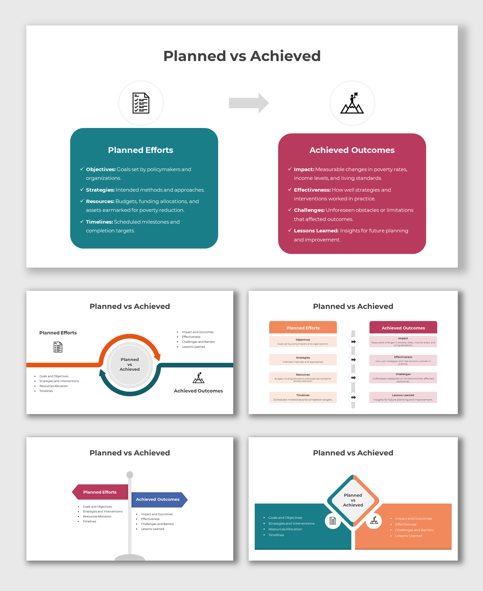 Get The Planned Vs Achieved PPT And Google Slides Templates Get The Planned Vs Achieved PPT And Google Slides Templates