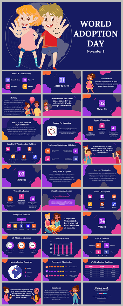 World Adoption Day PPT And Google Slides Template