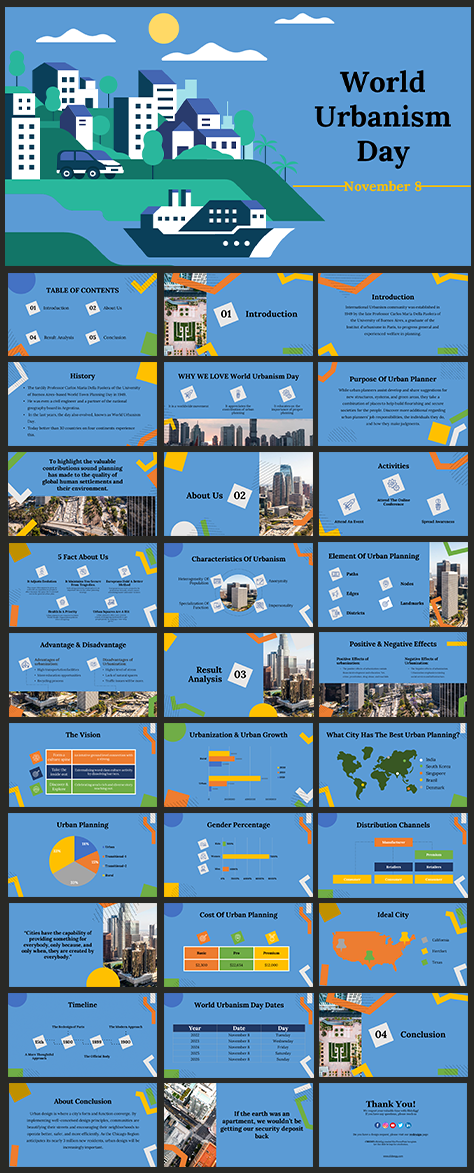 Creative World Urbanism Day PPT And Google Slides Templates