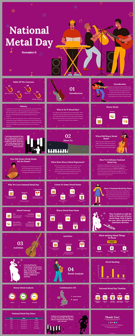 Find Collection Of National Metal Day PowerPoint Templates