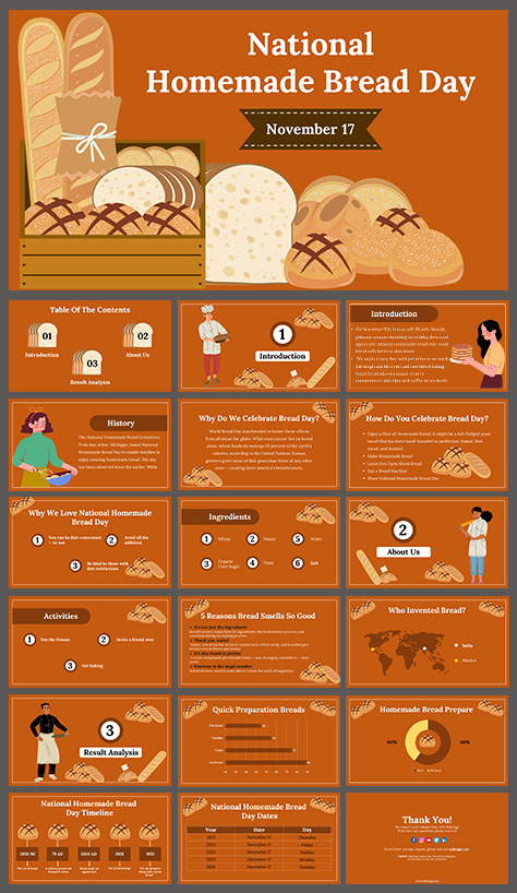Download Professional National Homemade Bread Day Slides