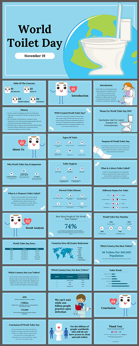 World Toilet Day PowerPoint and Google Slides Template