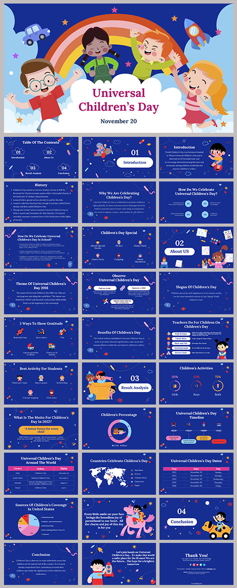 Universal Childrens Day PPT and Google Slides Themes
