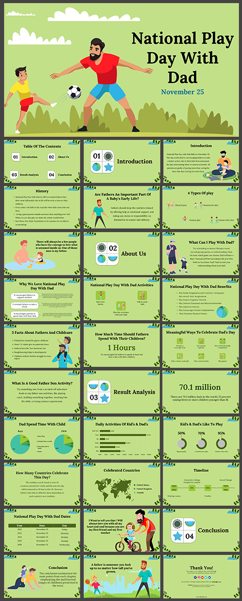 National Play Day With Dad PPT and Google Slides Templates