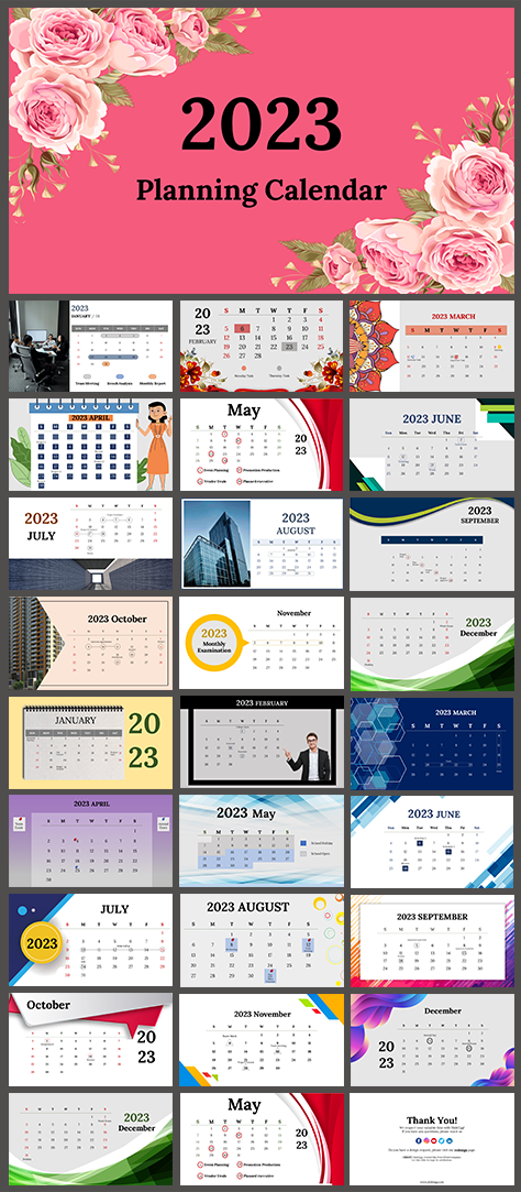 Get Now! 2023 Planning Calendar PowerPoint Template