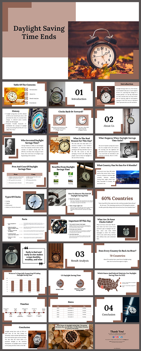 Ready To Download Daylight Saving Time Ends PowerPoint
