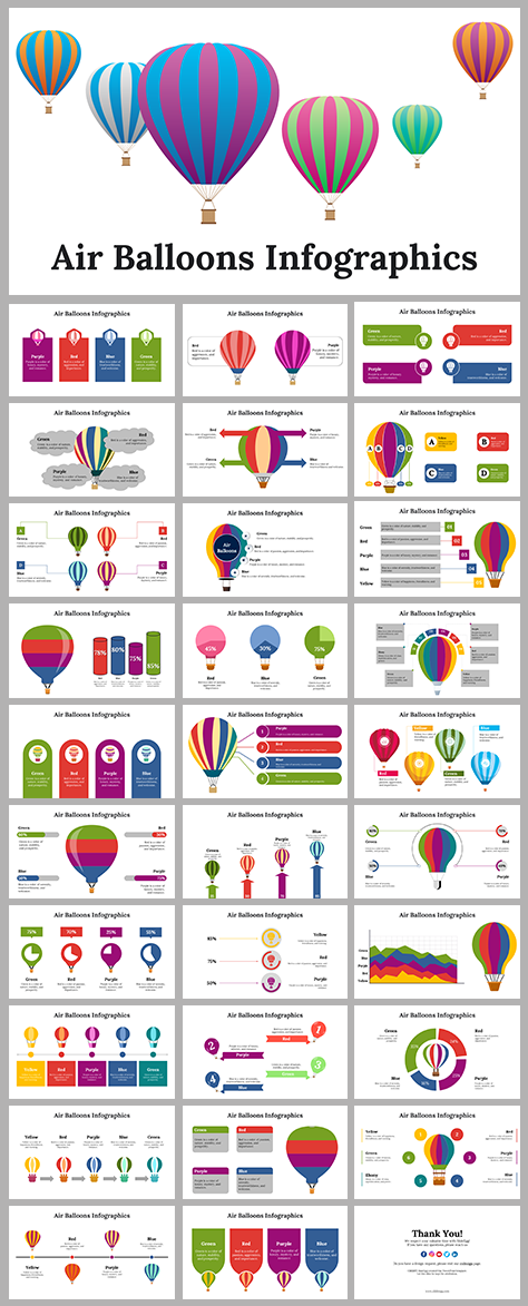 Discover Now! Air Balloons Infographics PowerPoint
