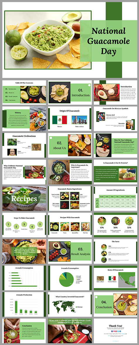 National Guacamole Day PPT and Google Slides Templates