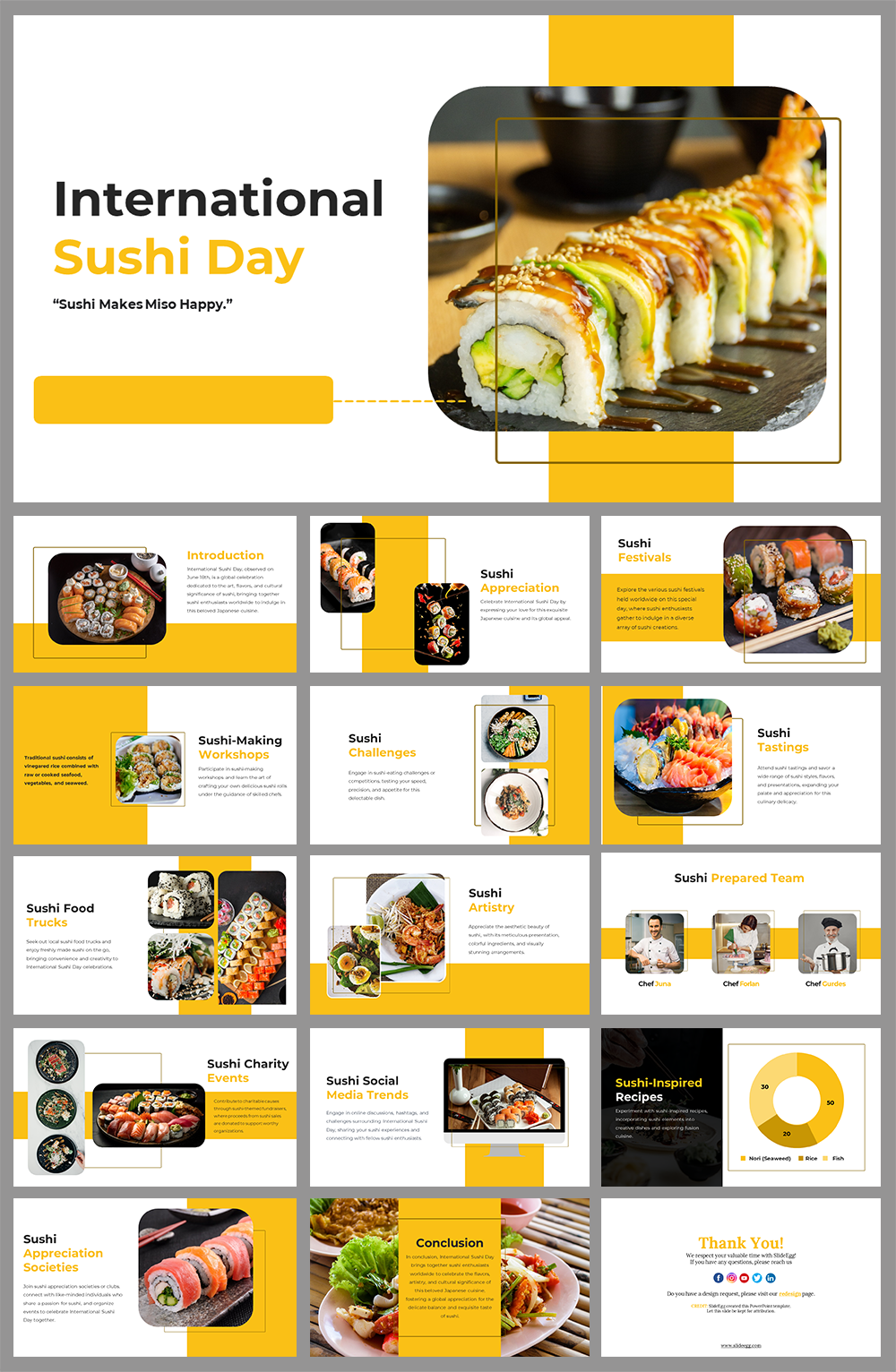 International Sushi Day PowerPoint And Google Slides Themes