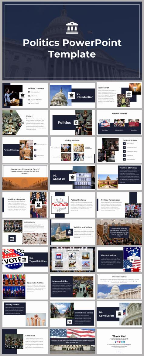 Politics PowerPoint Template And Google Slides Themes