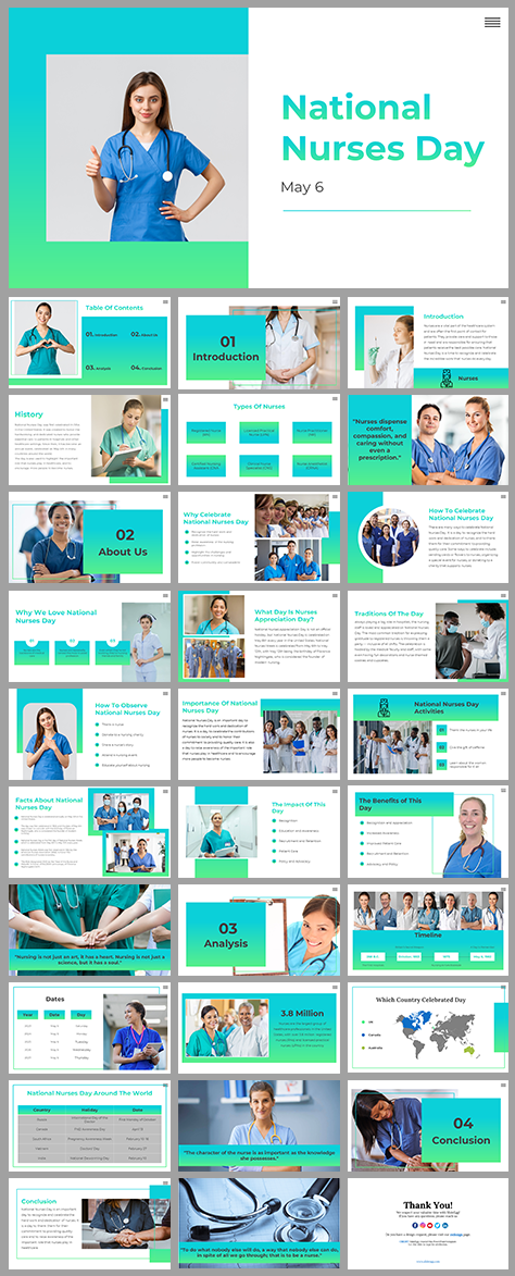 National Nurses Day PowerPoint And Google Slides Templates