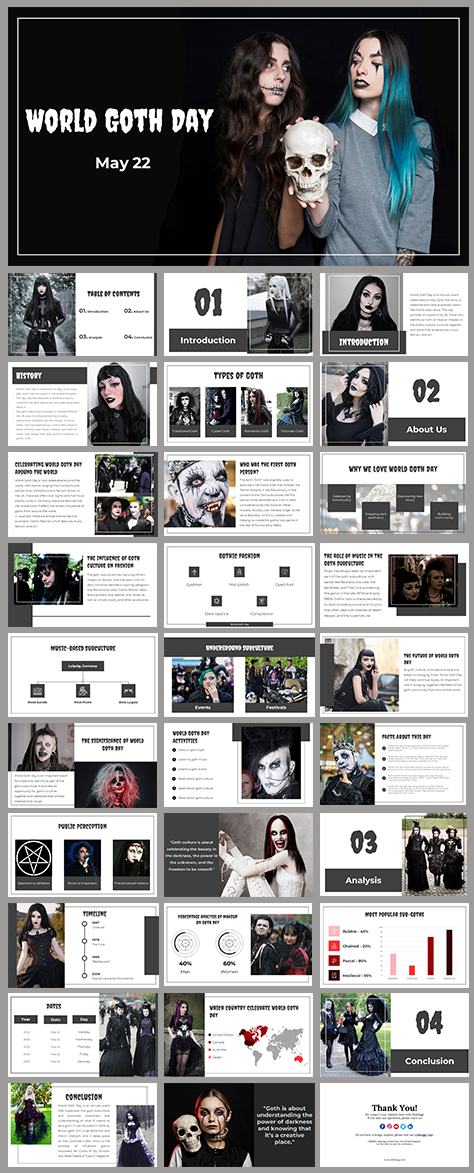 Get This World Goth Day PPT And Google Slides Themes