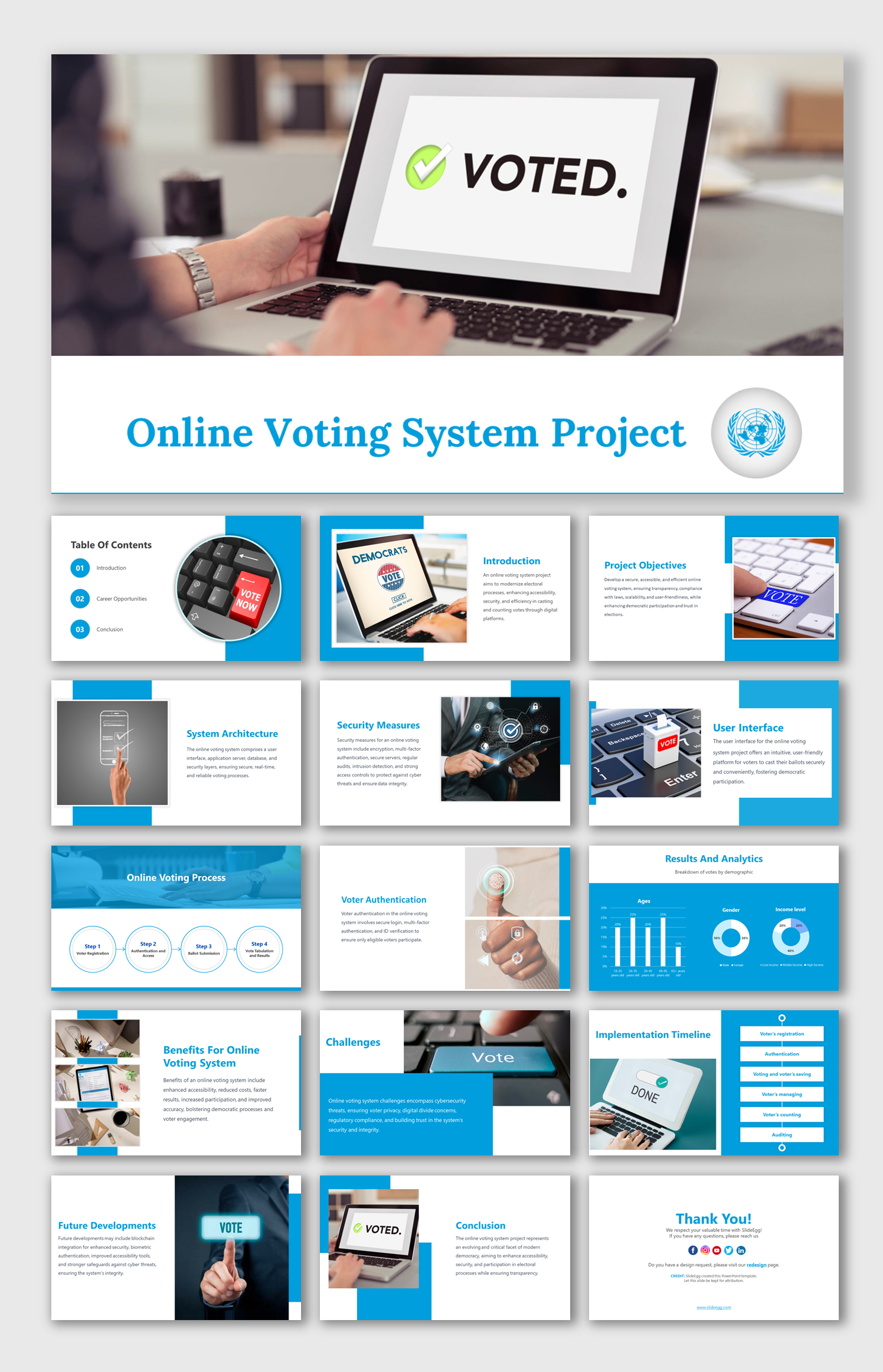 Online Voting System Project PowerPoint And Google Slides Online Voting System Project PowerPoint And Google Slides