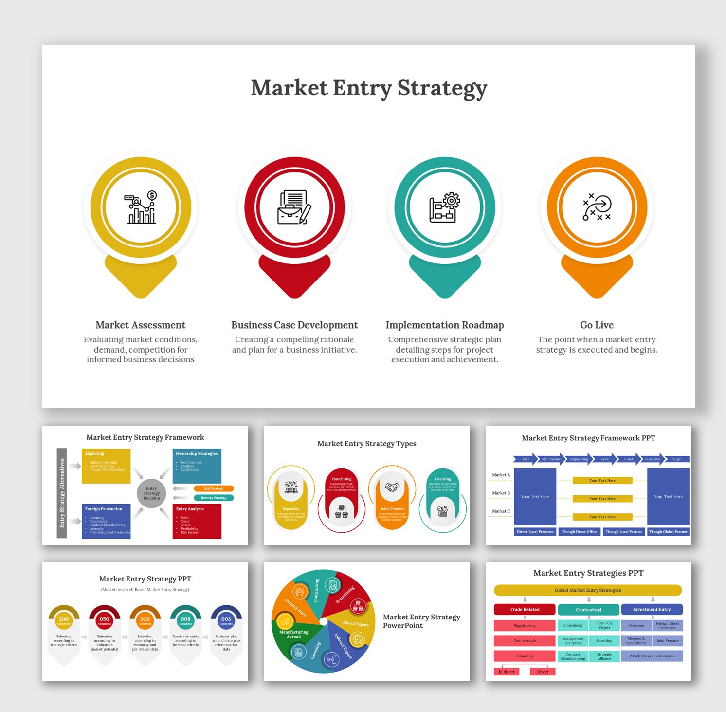 Market Entry Strategy PowerPoint And Google Slides Templates