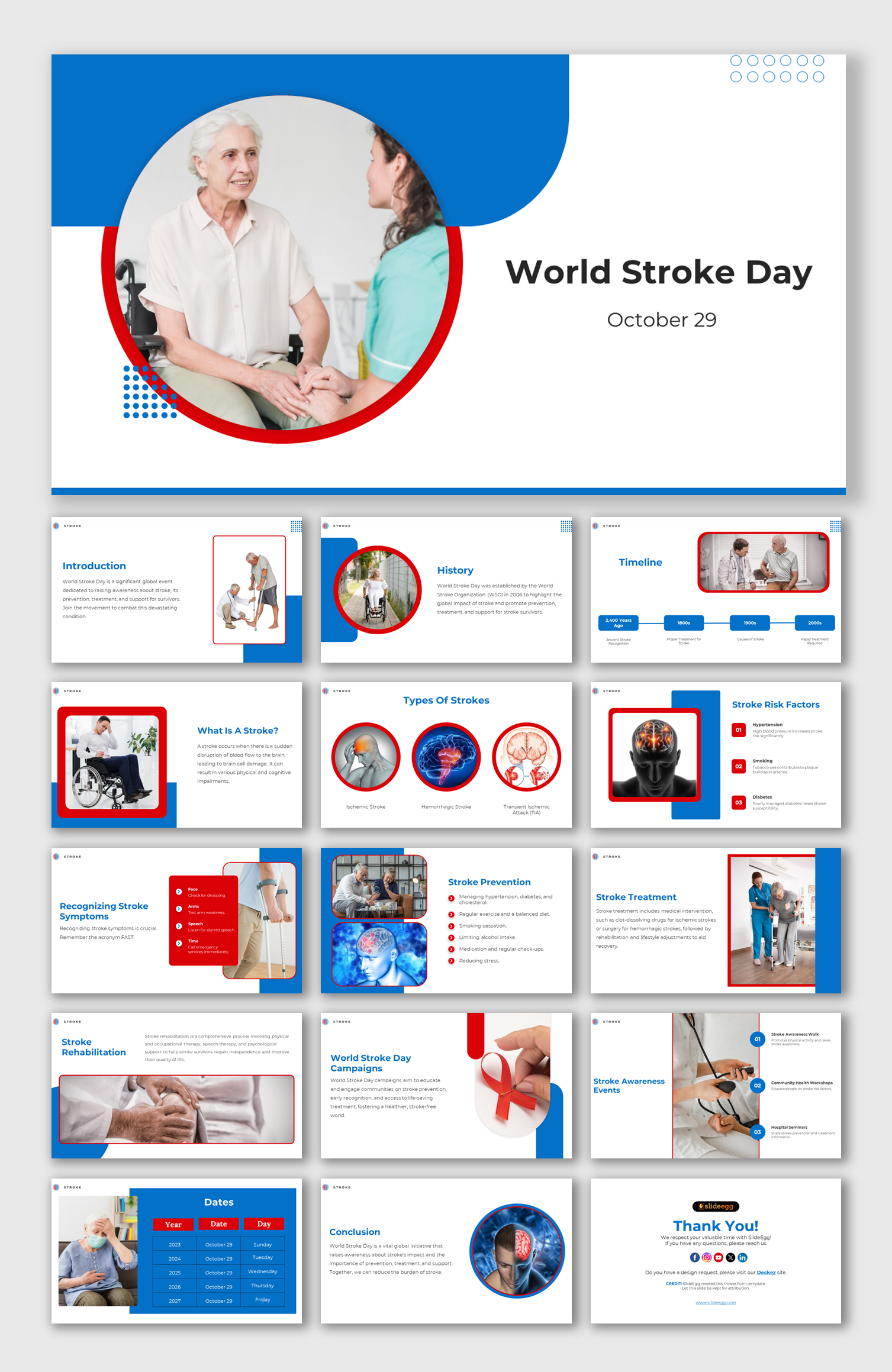 World Stroke Day PowerPoint And Google Slides Templates