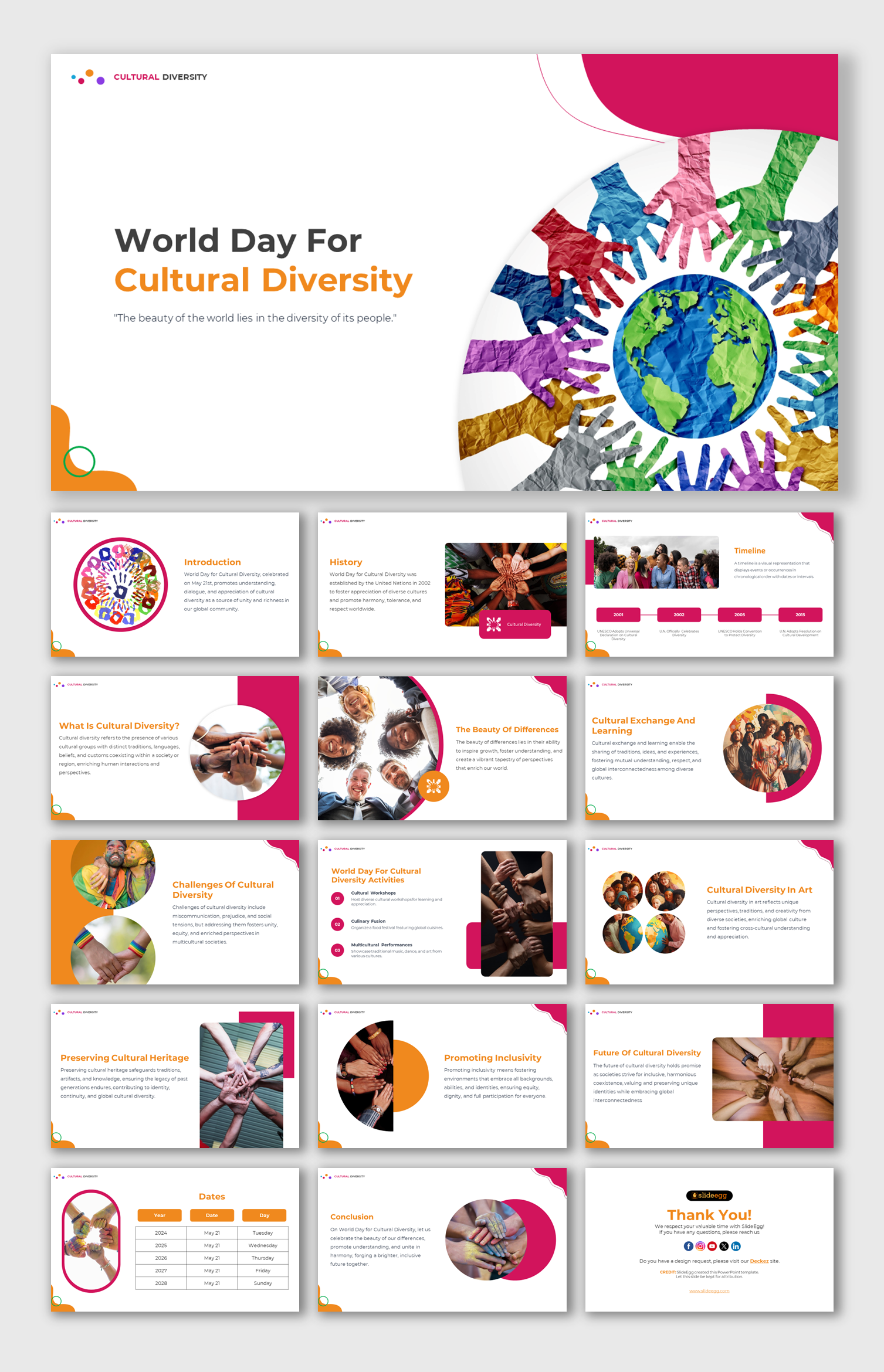 World Day For Cultural Diversity Google Slides Templates