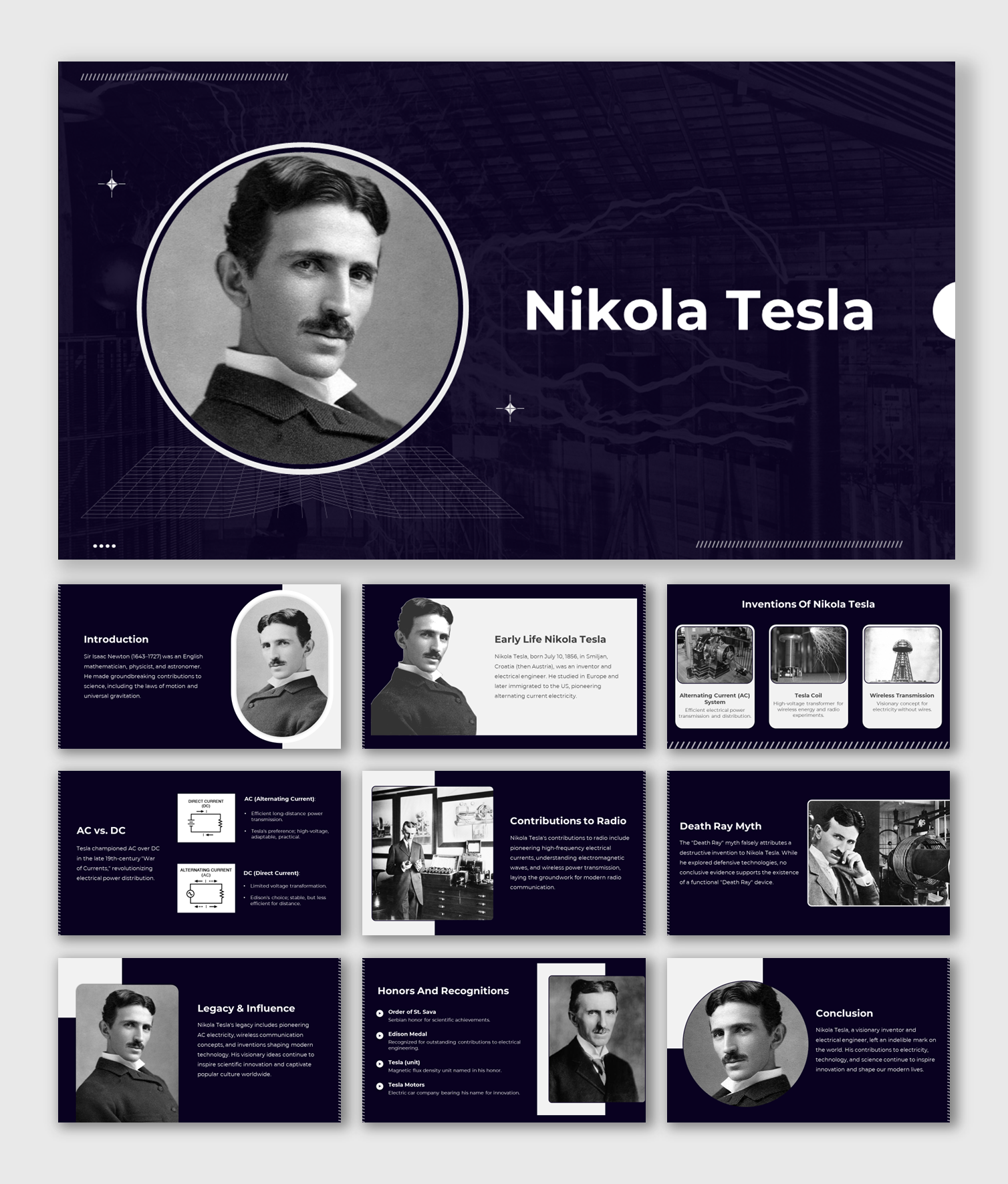 Get This Nikola Tesla PowerPoint And Google Slides Themes