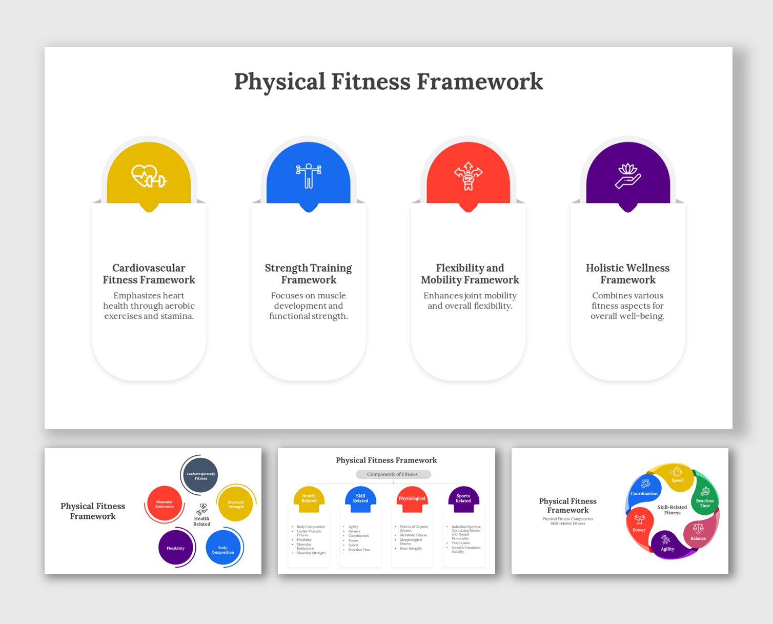 Physical Fitness Framework PPT And Google Slides Templates
