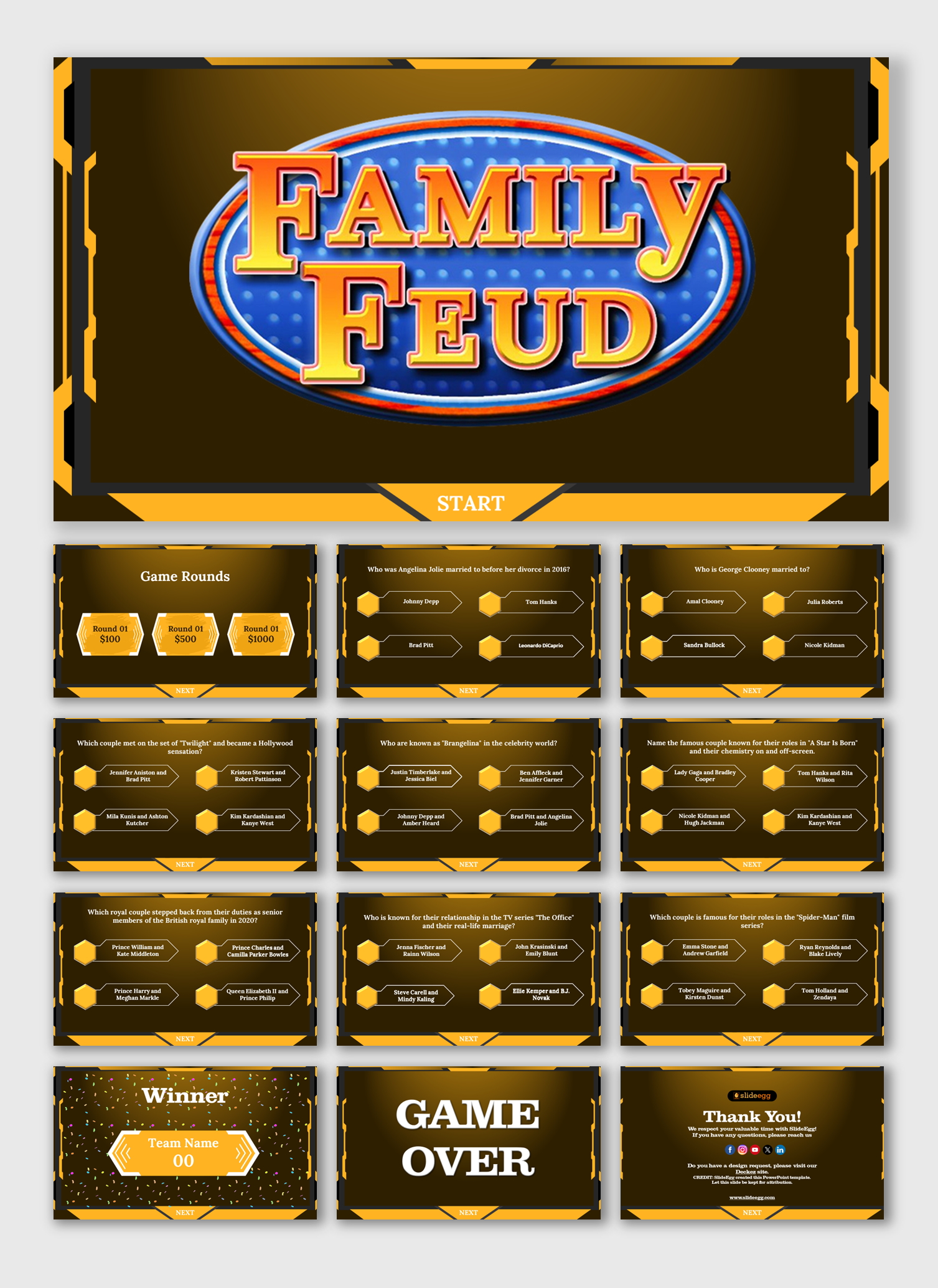 Family Feud PowerPoint Game And Google Slides Themes