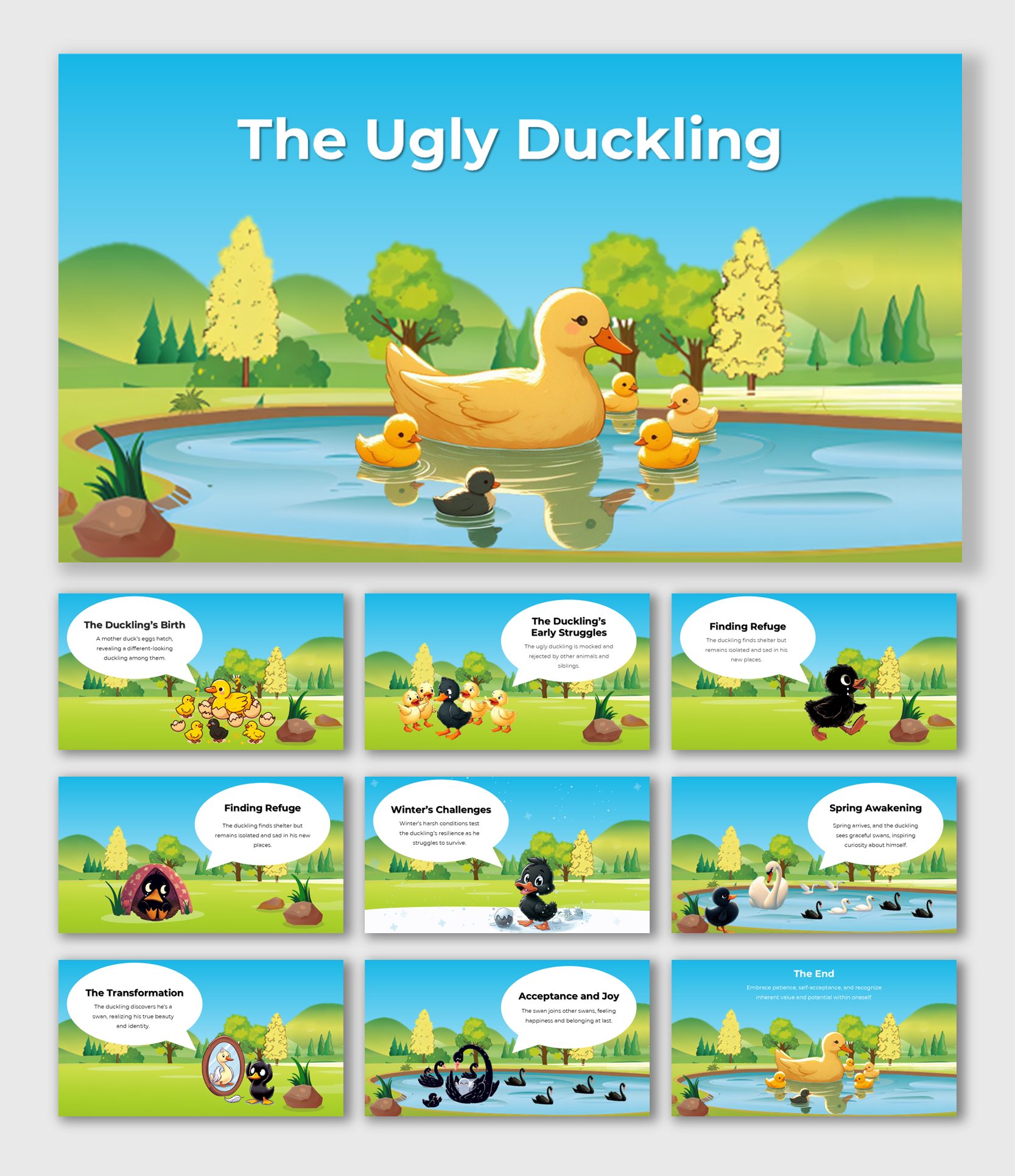 Get This The Ugly Duckling PPT And Canva Templates