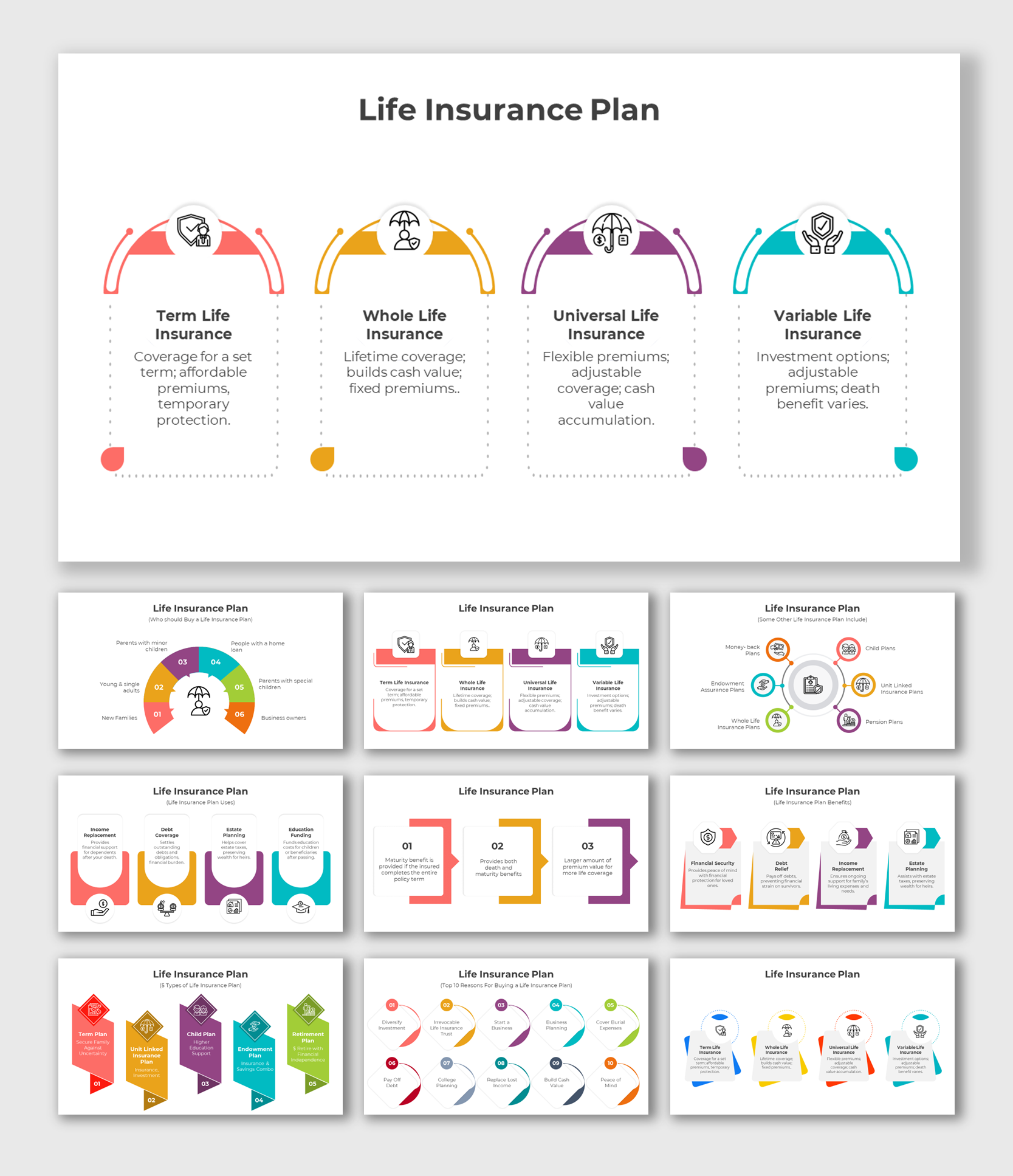 Life Insurance Plan PPT, Google Slides, And Canva Templates