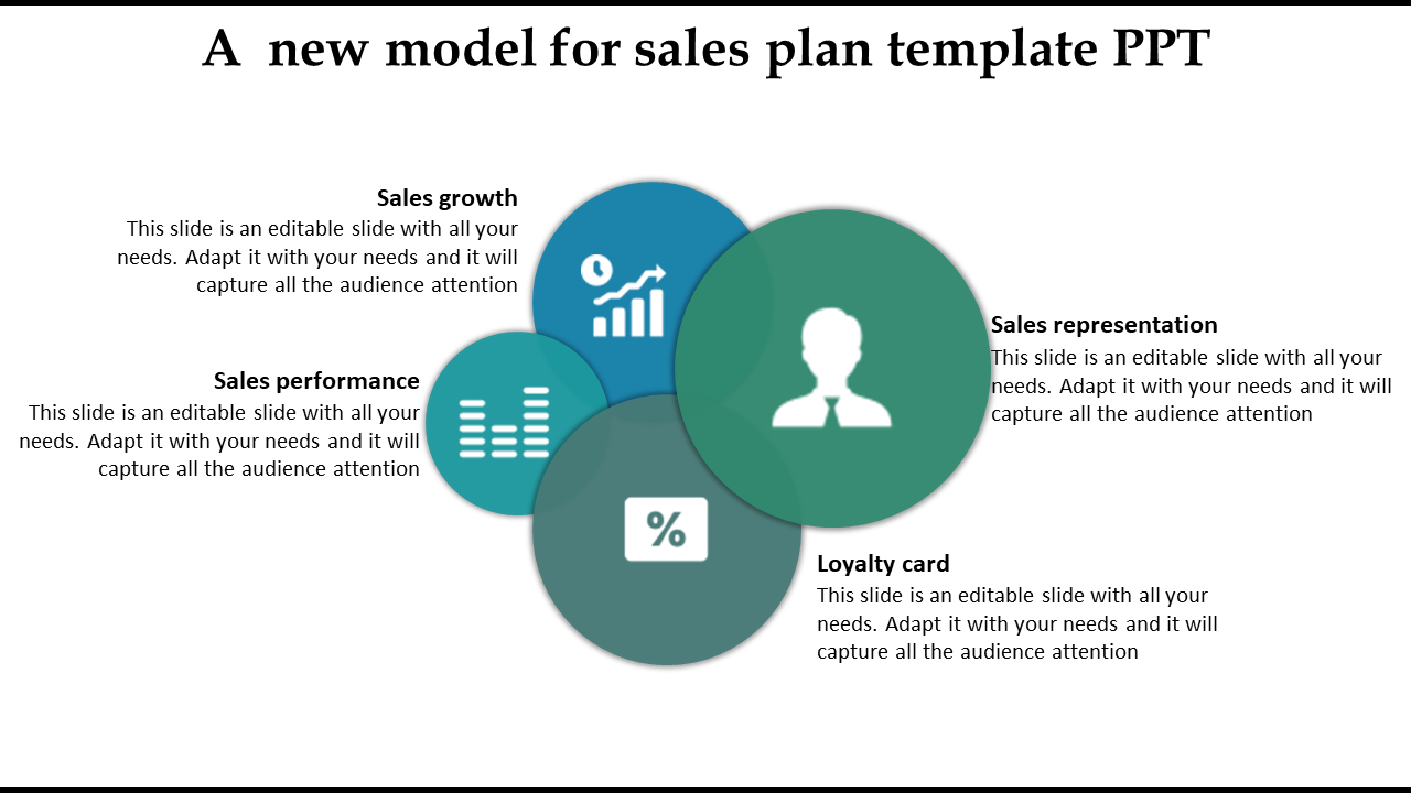 Simple Sales Plan Template PPT Slide Designs-Four Node
