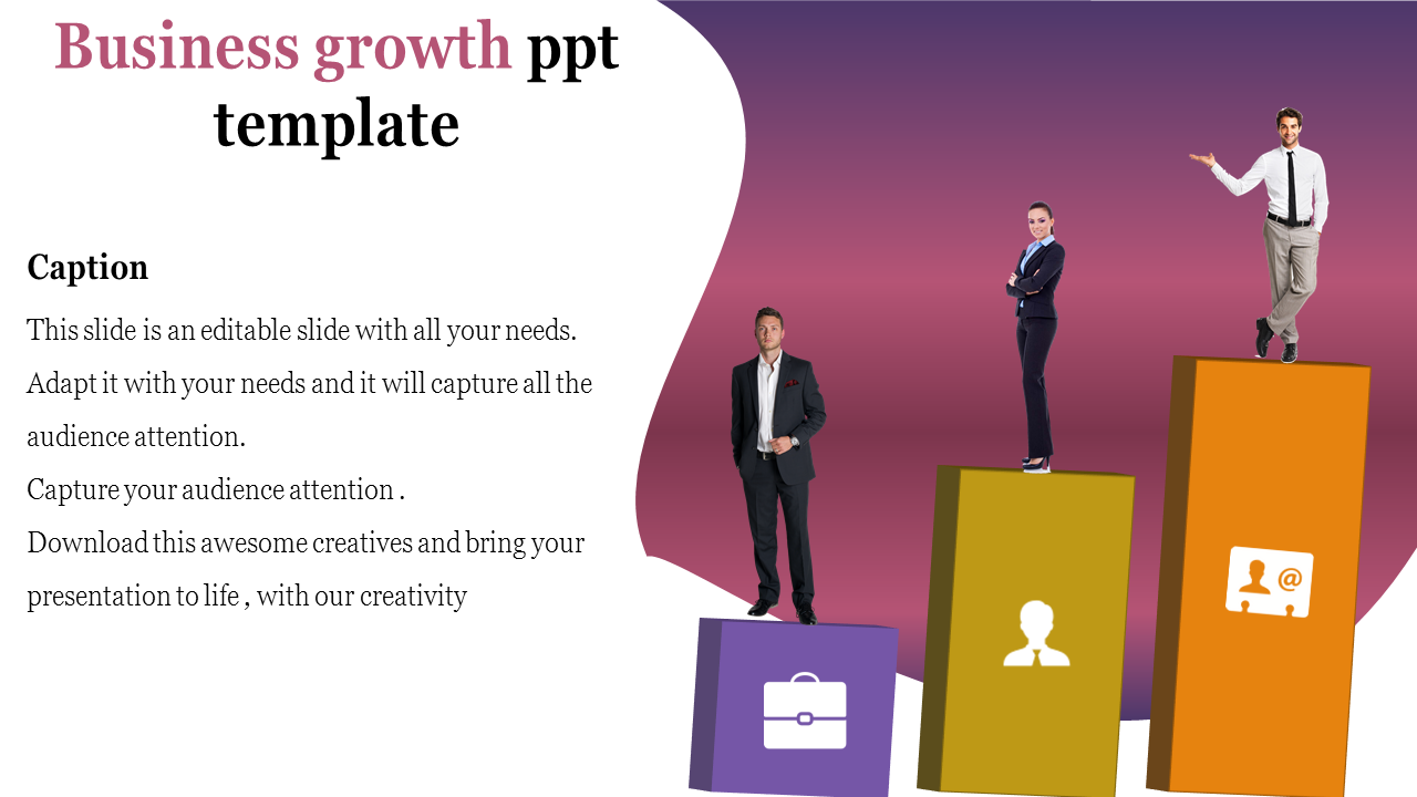 Business Growth PPT in Steps Design