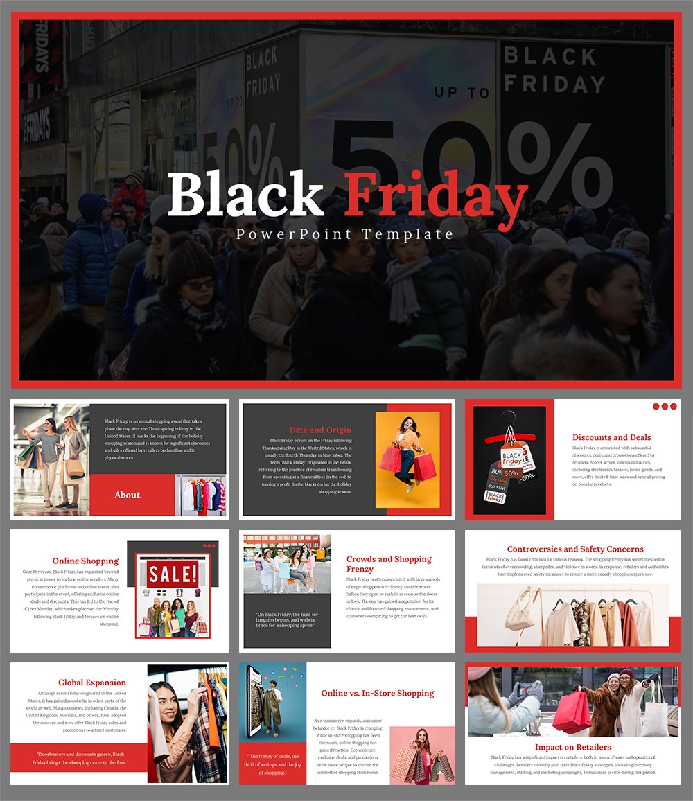 Black Friday PowerPoint and Google Slides Templates