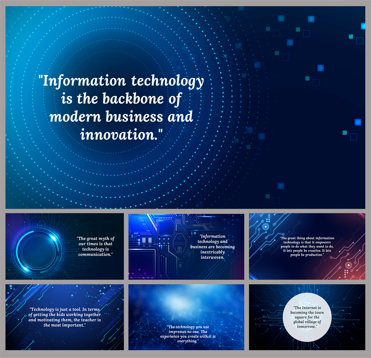 Information Technology Background Google Slides Templates