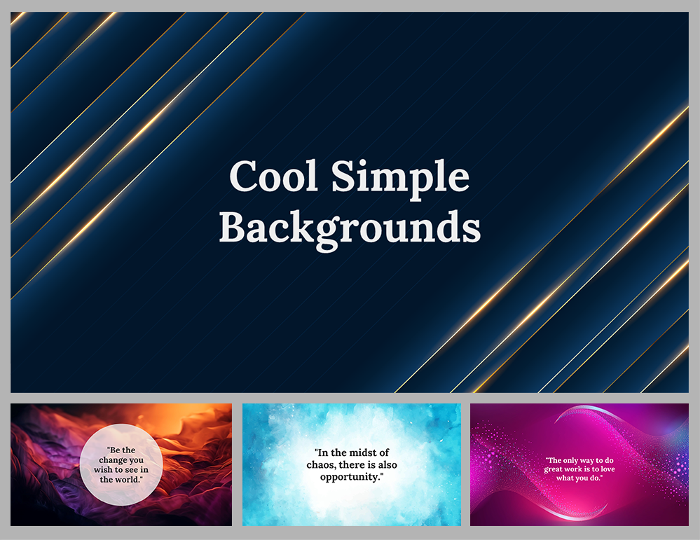 Cool Simple Backgrounds PPT and Google Slides Templates