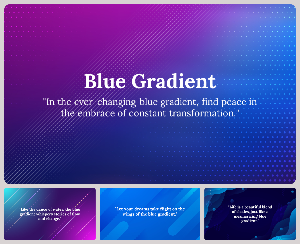 Blue Gradient Background PPT and Google Slides Templates