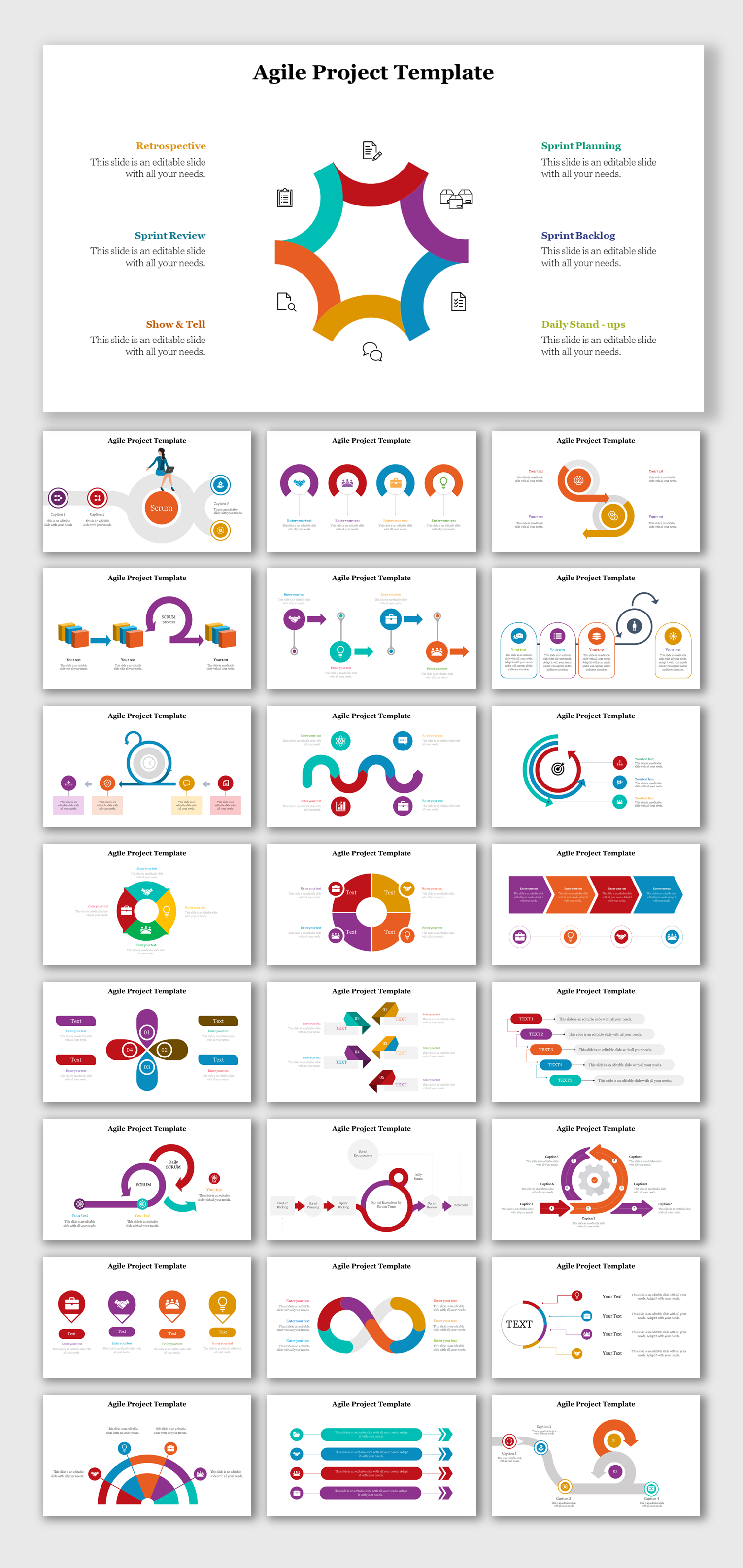 Get Now! Agile Project PPT And Google Slides Templates