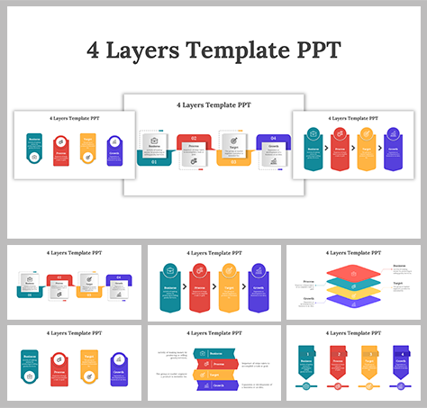 4 Layers PPT Presentation and Google Slides Themes