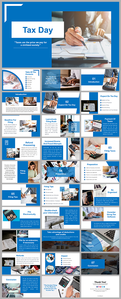 Tax Day PPT Presentation And Google Slide Templates