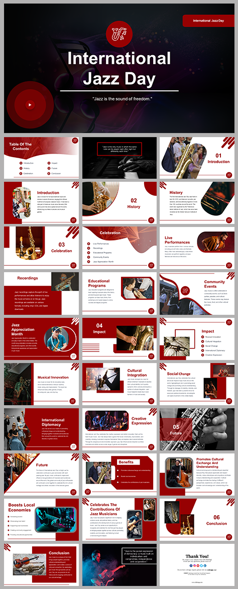 International Jazz Day Presentation And Google Slides