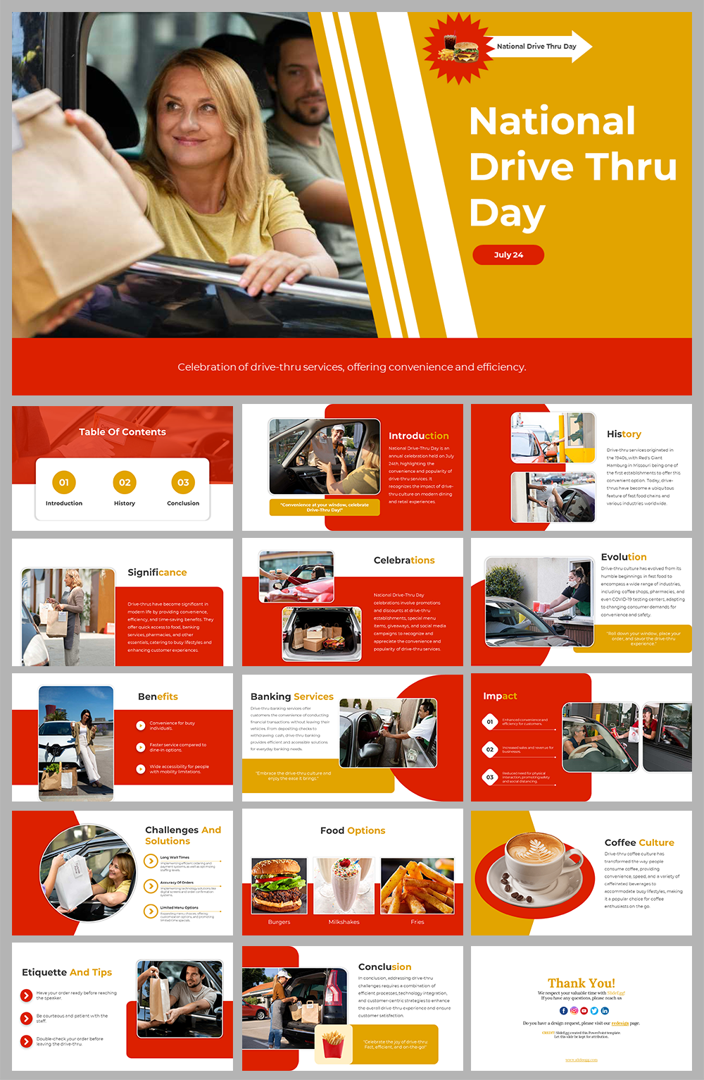 National Drive Thru Day PPT And Google Slides Templates