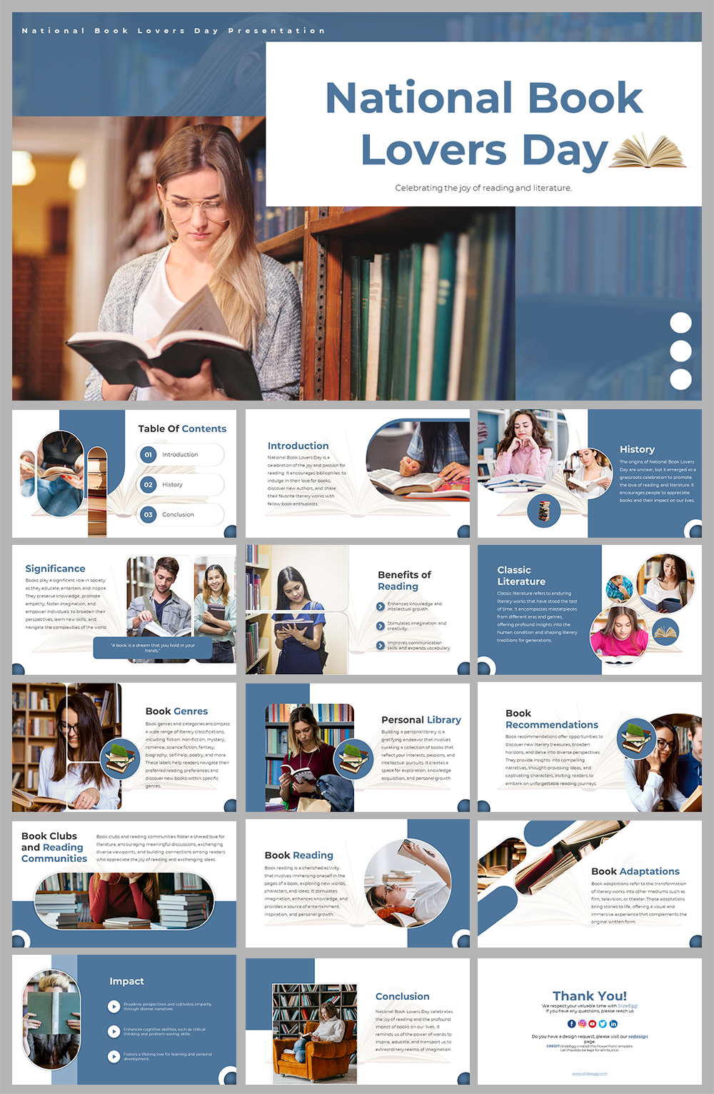 National Book Lovers Day PPT And Google Slides Templates