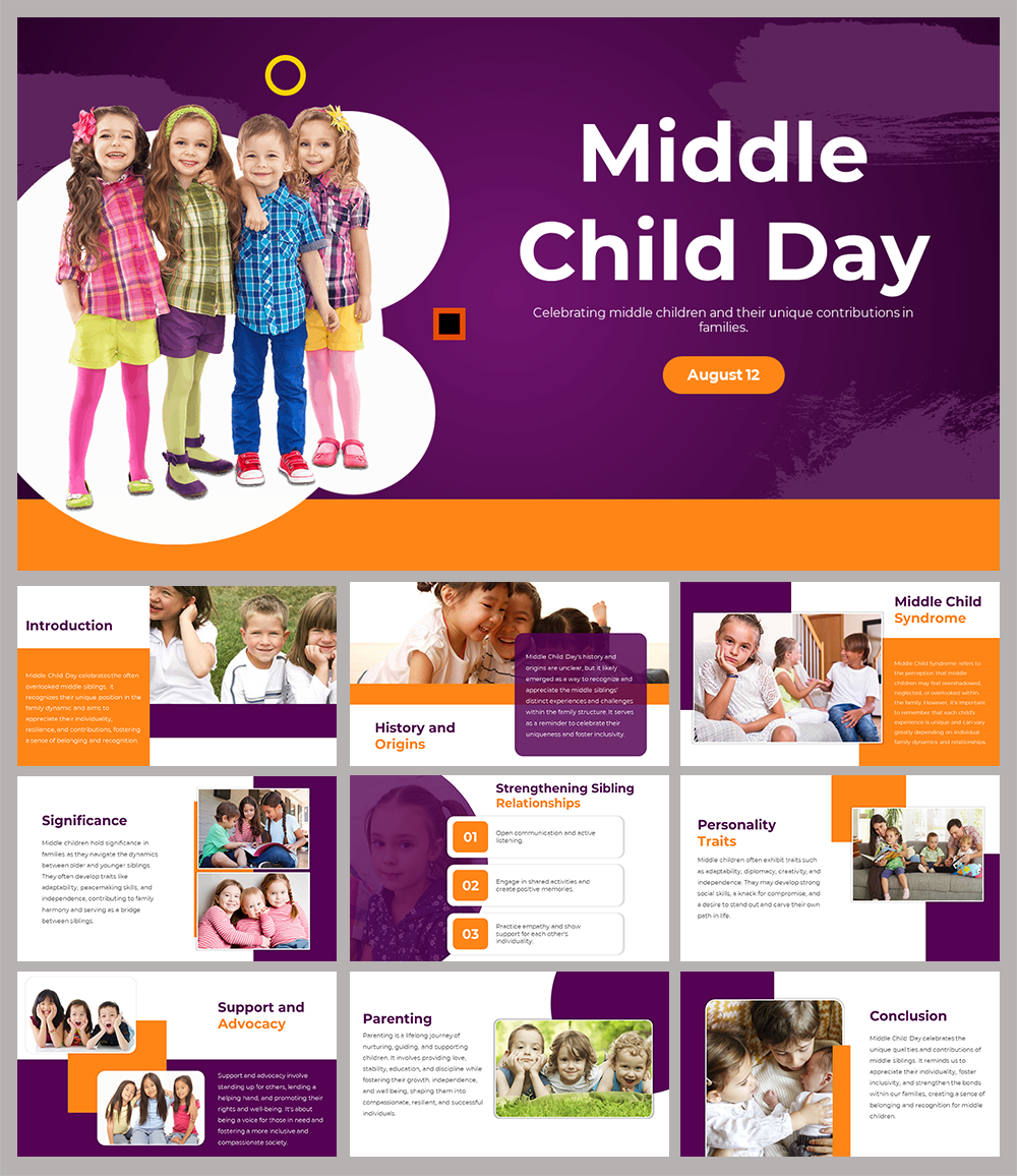 Middle Child Day PPT Presentation And Google Slides Themes