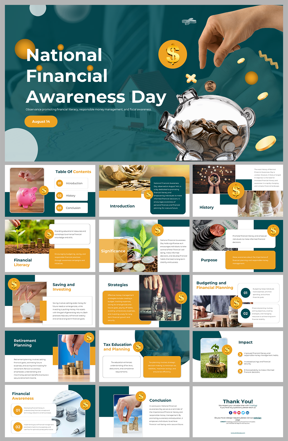 National Financial Awareness Day Google Slides Templates