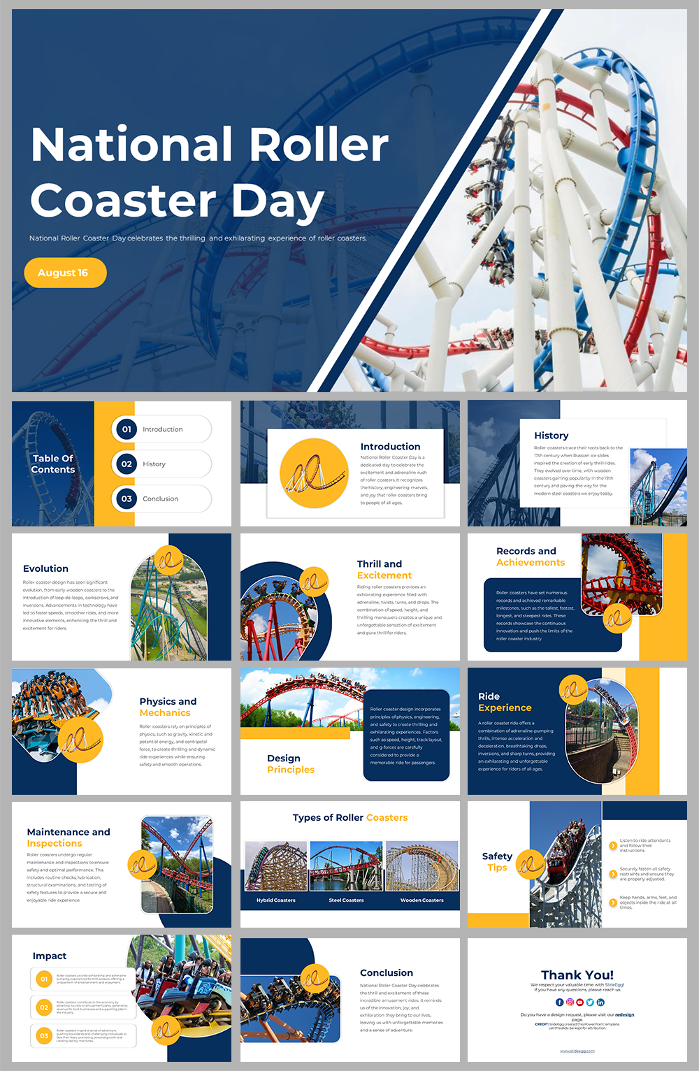 National Roller Coaster Day PPT And Google Slides Themes