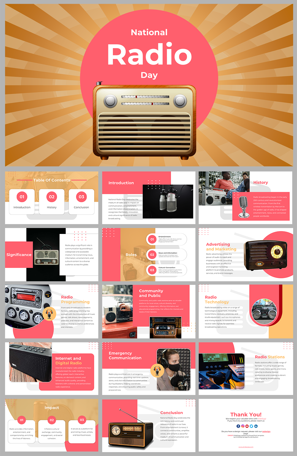 National Radio Day PowerPoint And Google Slides Themes
