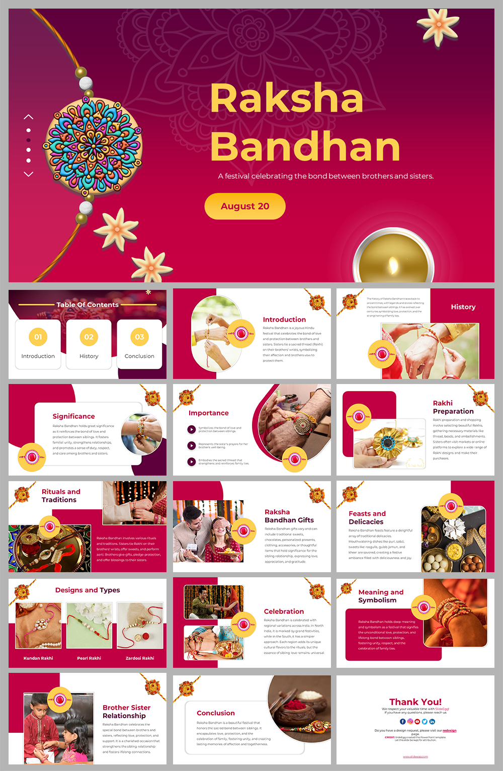 Raksha Bandhan PowerPoint And Google Slides Templates