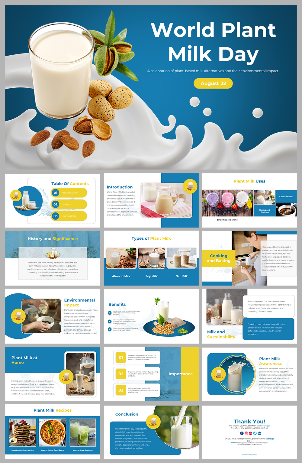 World Plant Milk Day PPT And Google Slides Templates