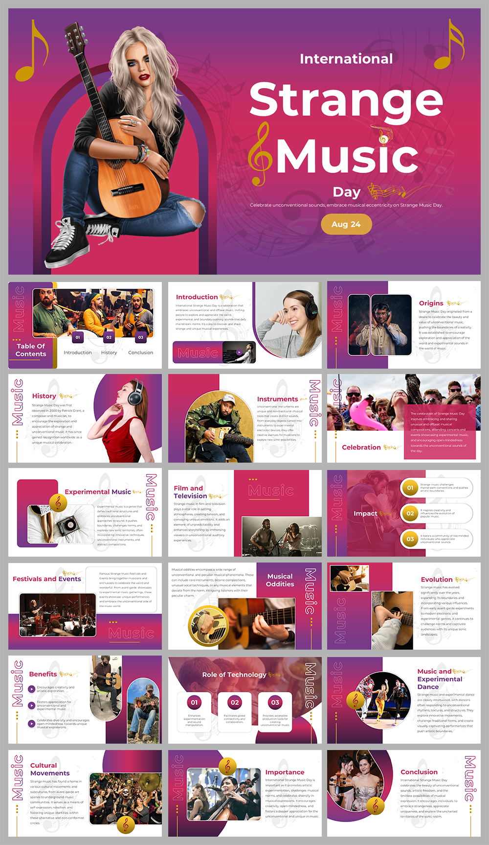 Get This International Strange Music Day Google Slides