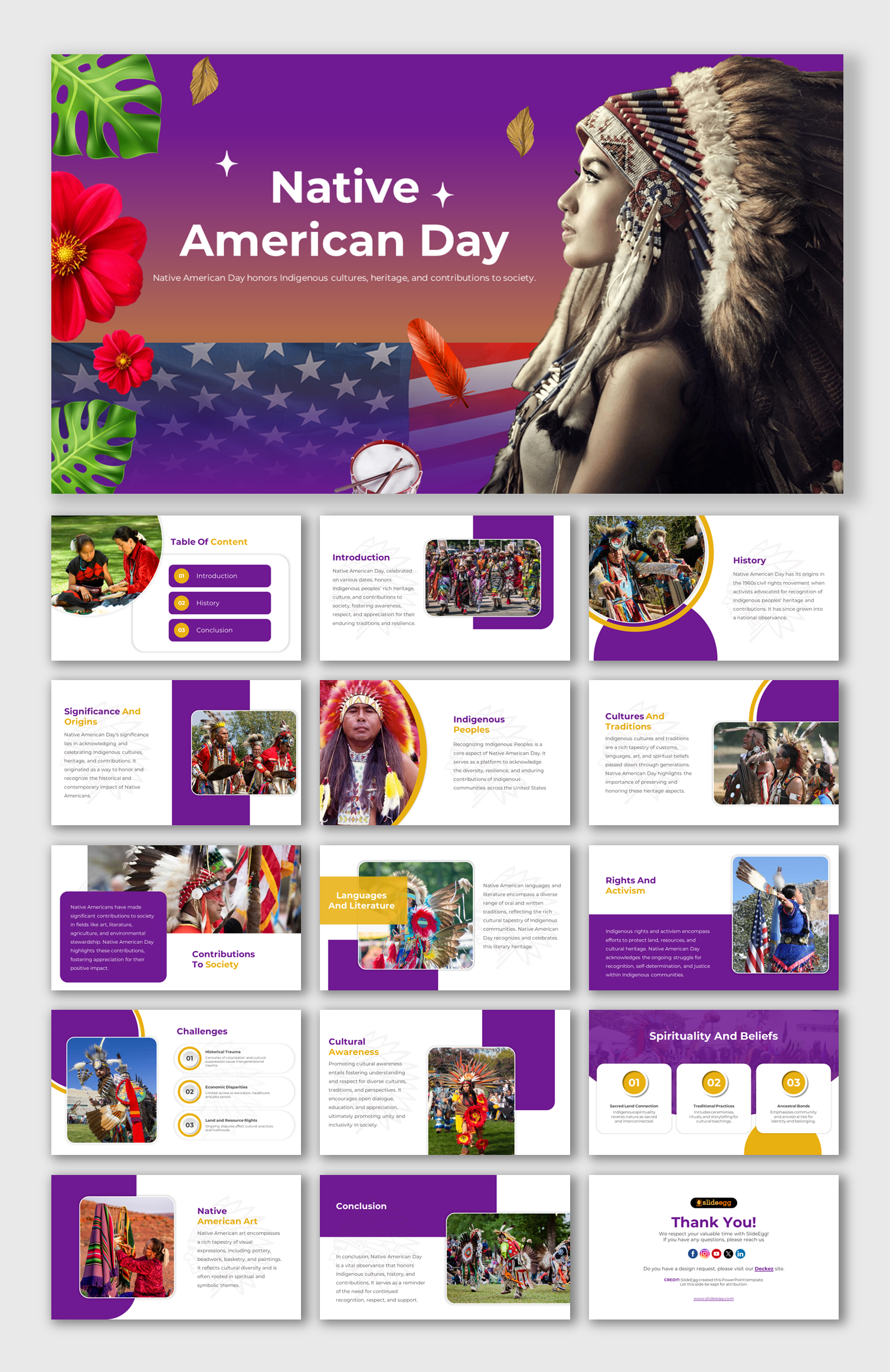 Download Native American Day PPT And Google Slides Themes