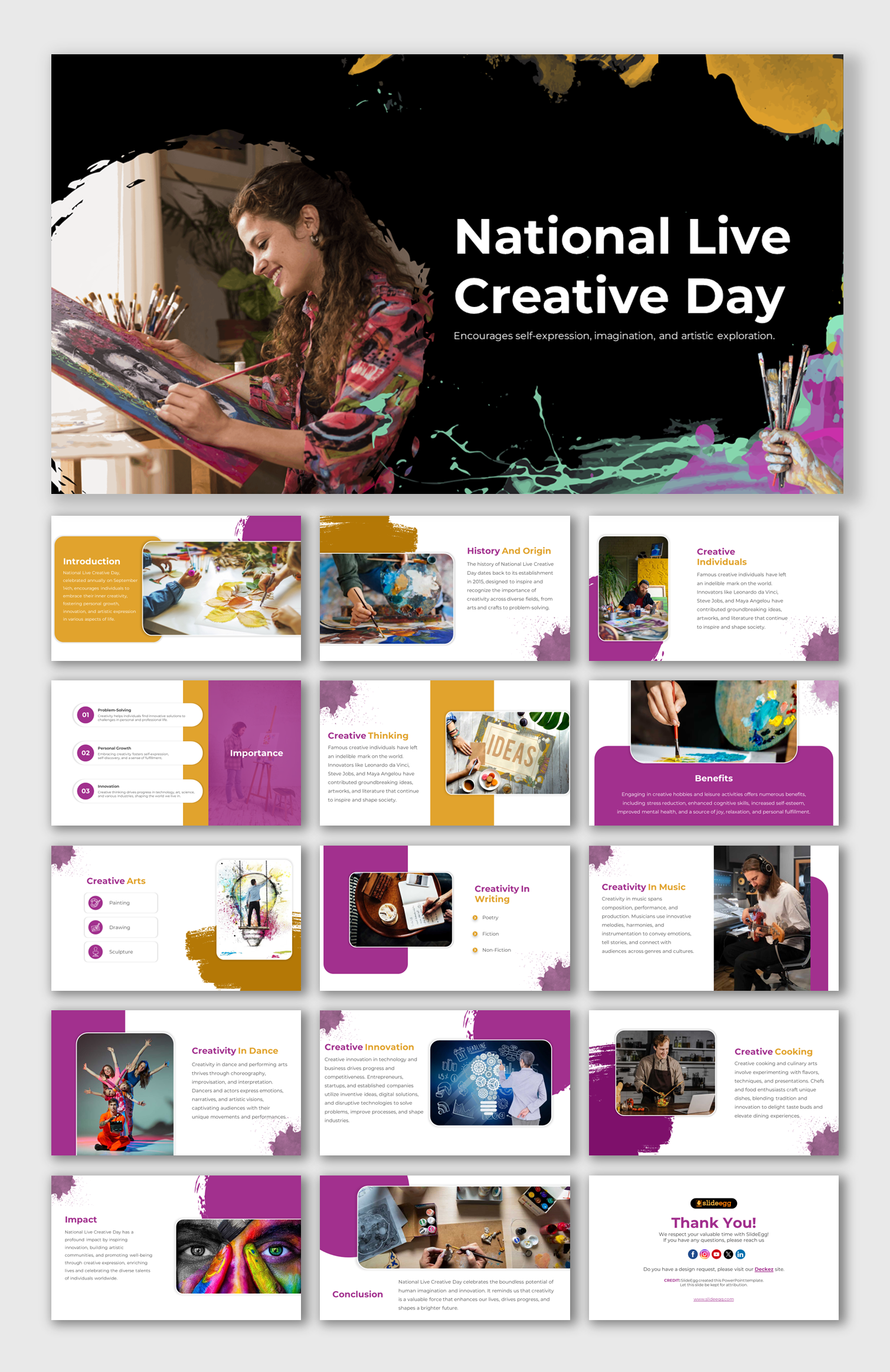 Use National Live Creative Day PPT And Google Slides