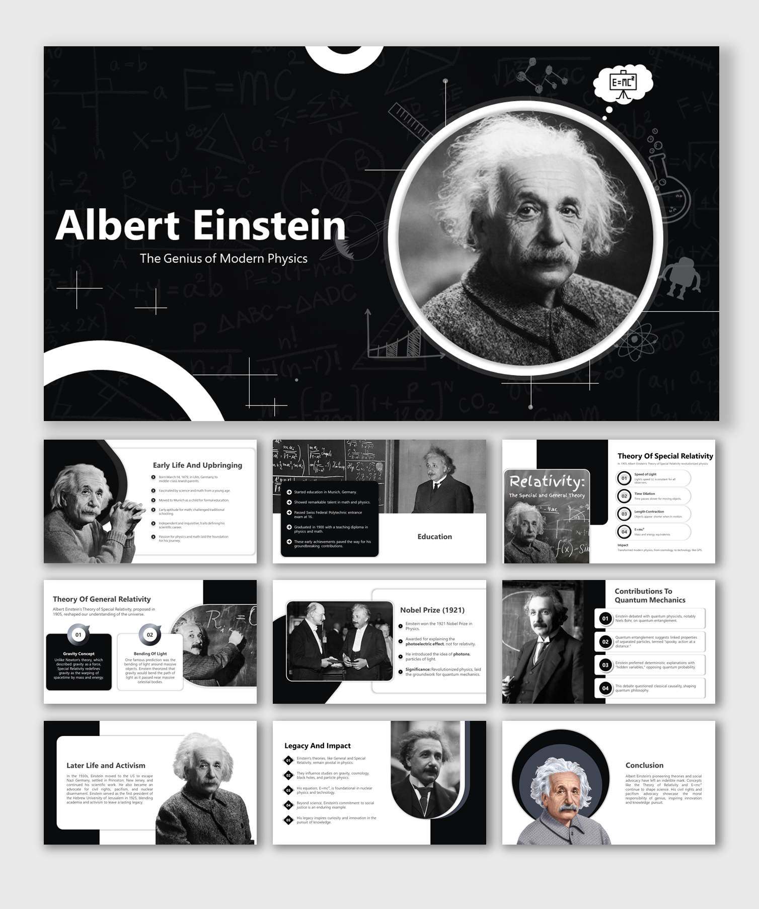 Explore Albert Einstein PPT And Google Slides Templates