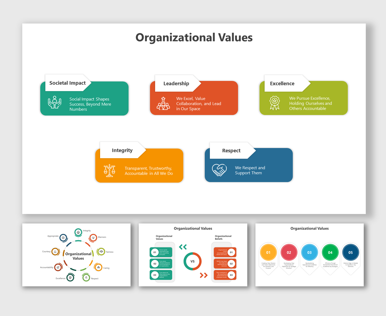 Organizational Values PowerPoint And Google Slides Templates