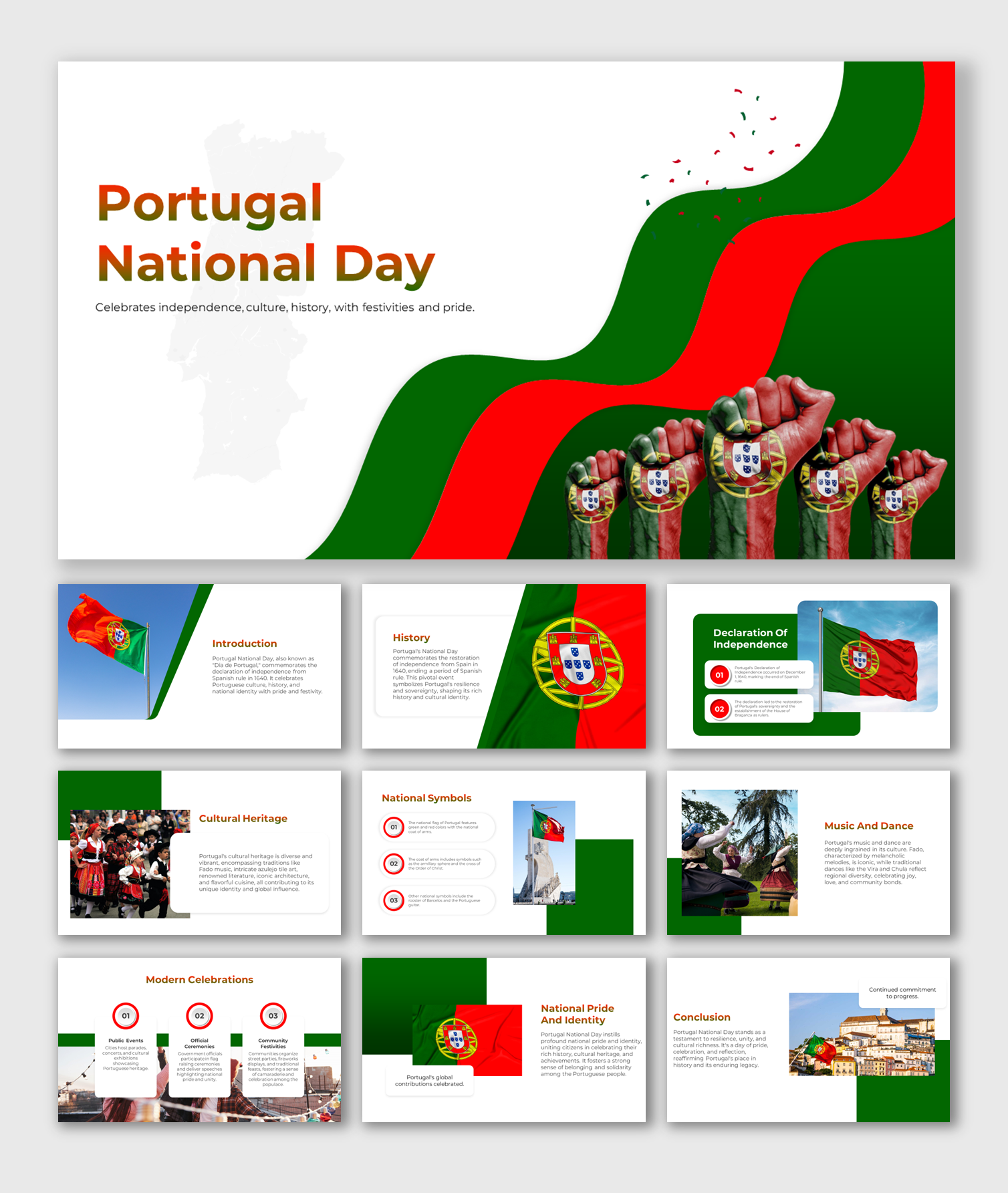 Discover Portugal National Day PPT And Google Slides Themes